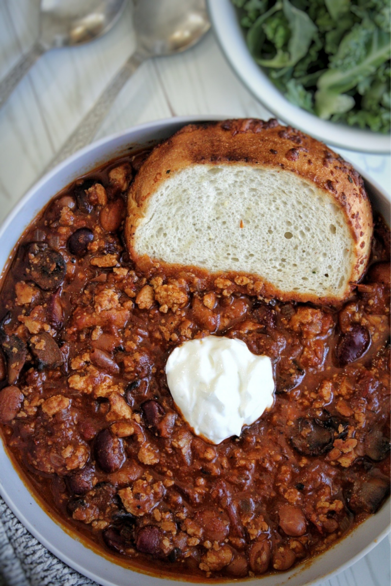 Mushroom Chili with Fire Roasted Tomatoes - Plant Based And Broke