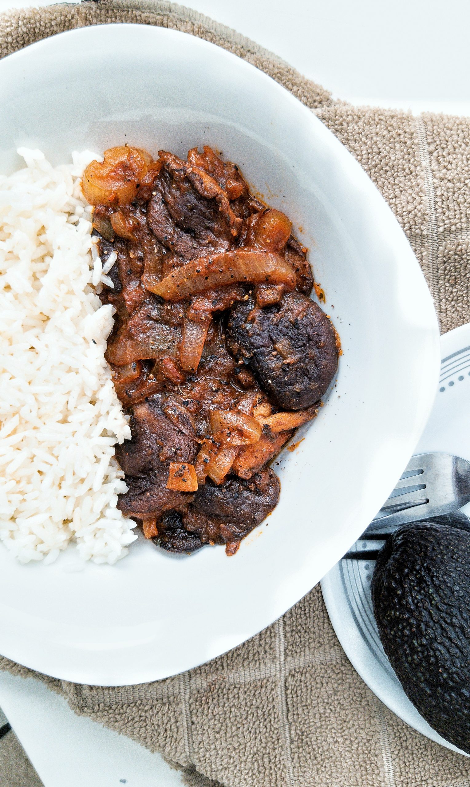 Stewed Mushroom and Onions Recipe | Plant Based And Broke
