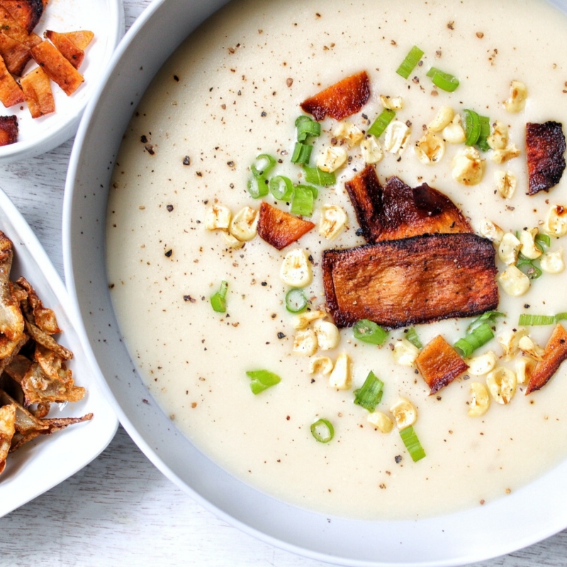 Creamy Garlic Potato Soup - Plant Based And Broke