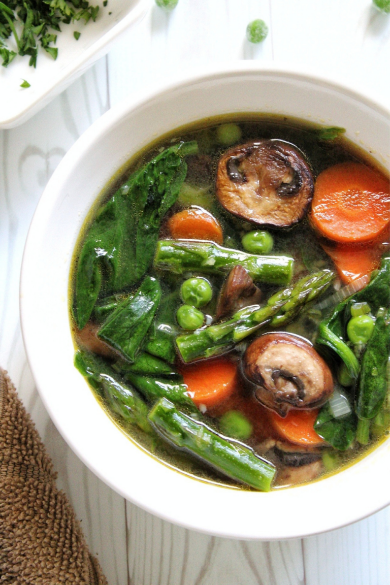 Spring Vegetable Soup With Asparagus - Plant Based And Broke