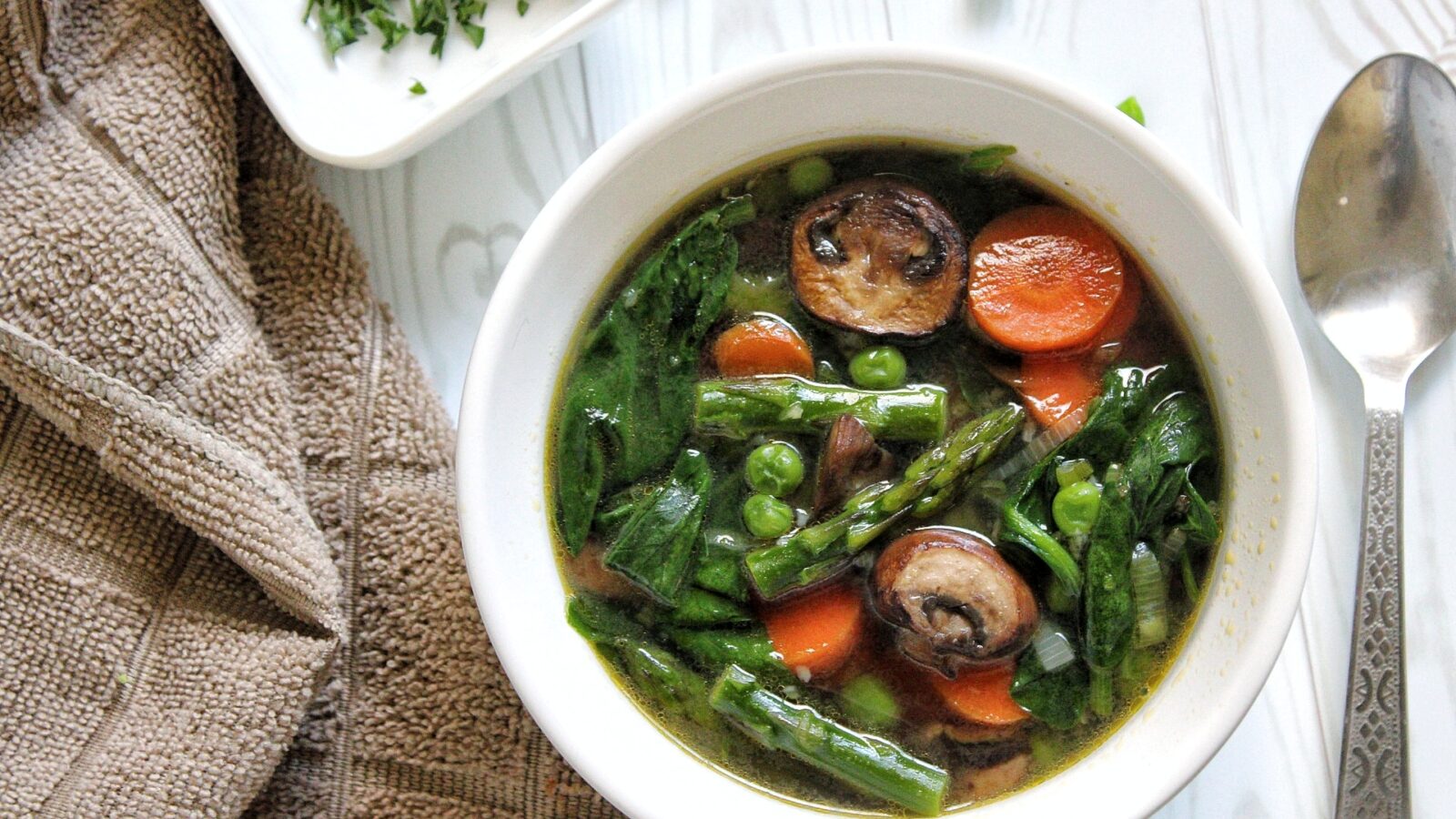 Spring Vegetable Soup With Asparagus - Plant Based And Broke