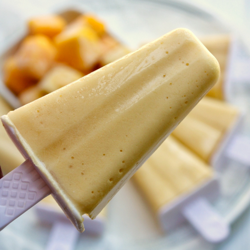 3-Ingredient Mango Coconut Milk Popsicles (Dairy-Free & Sugar-Free ...