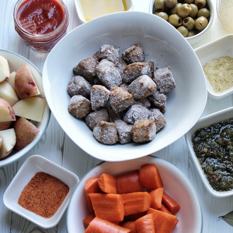 Vegan Beef Stew With a Puerto Rican Twist! - Plant Based And Broke