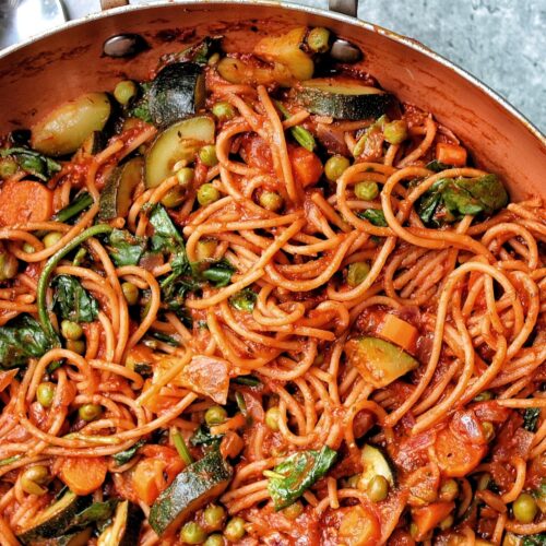 Vegetable Spaghetti with Zucchini and Carrots - Plant Based And Broke